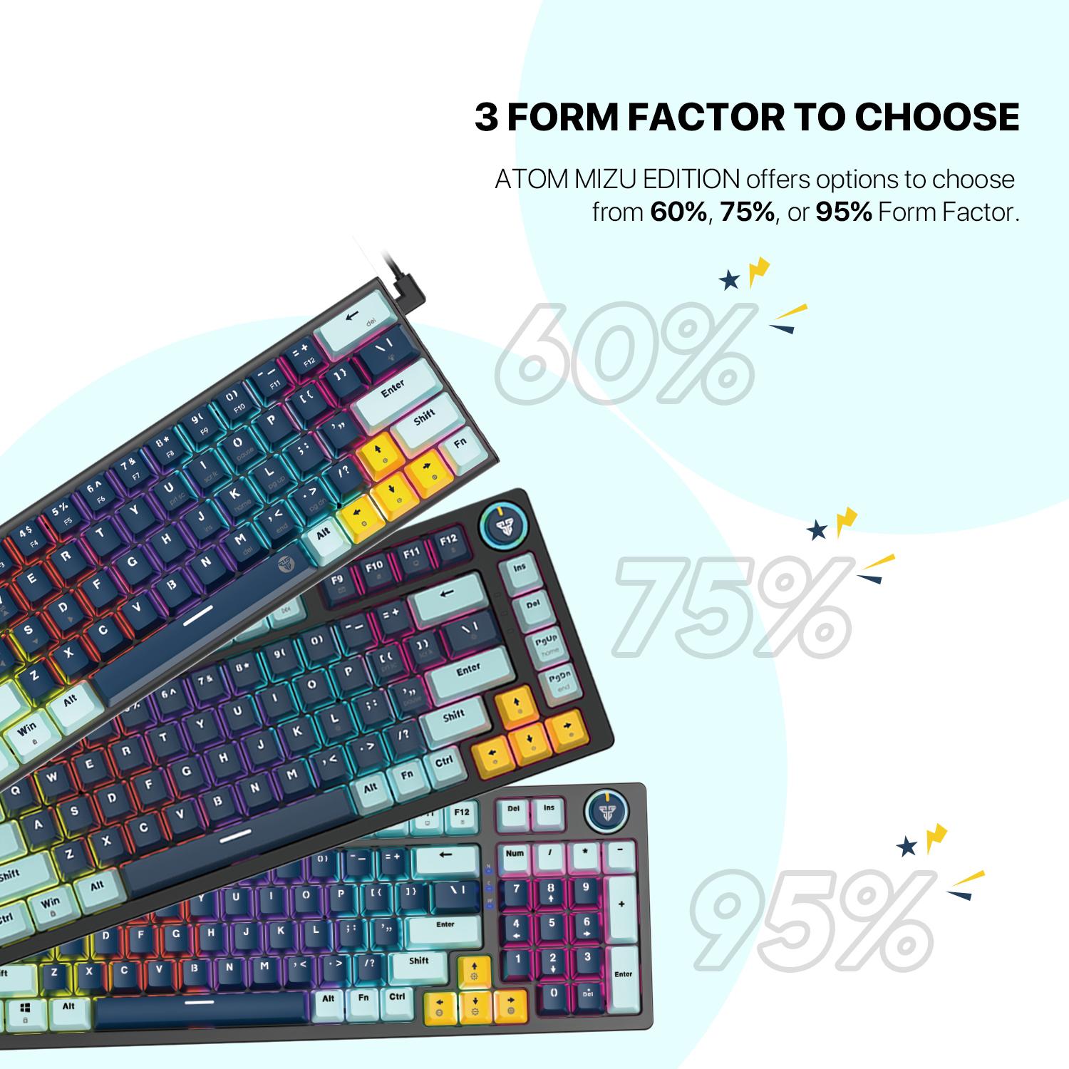Fantech ATOM 63/81/96 MIZU EDITION Wired Mechanical Keyboard ...