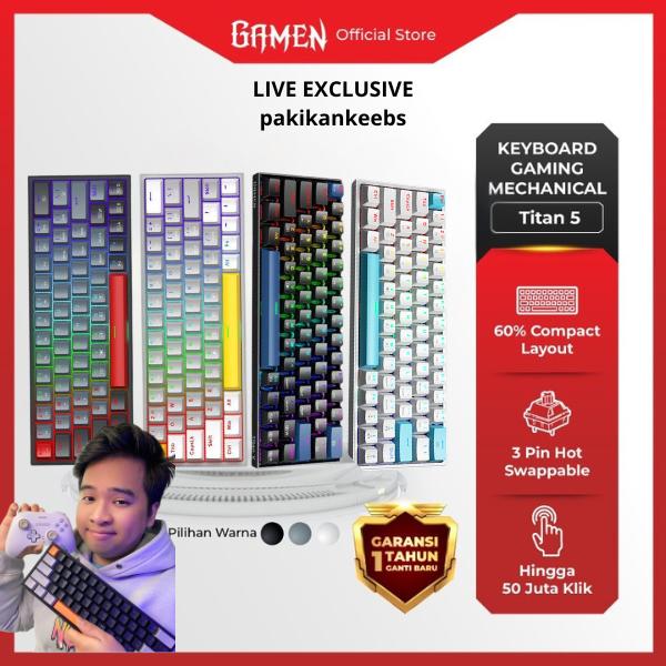 Promo [LIVE EXCLUSIVE pakikankeebs] GAMEN Titan 5 All Series Keyboard ...