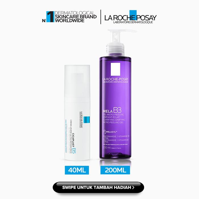 Promo [Exclusive Bundle] Cicaplast Light Cream 40ml + Mela B3 Cleanser ...