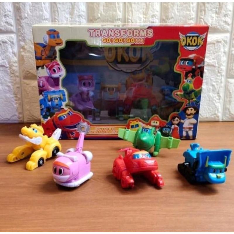 Cod Mainan Anak Gogo Dino 1 Set isi 5 Robot Viral Bisa Berubah - Shop ...