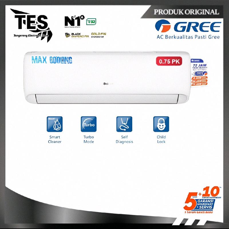 GREE AC DELUXE STANDARD N1A SERIES GWC-07N1A 0.75 PK KOMPRESSOR - Shop ...
