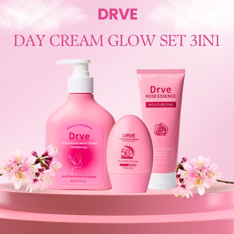 Drve 3in1 body whitening set (body wash+body lotion+sunscreen)|Membantu ...