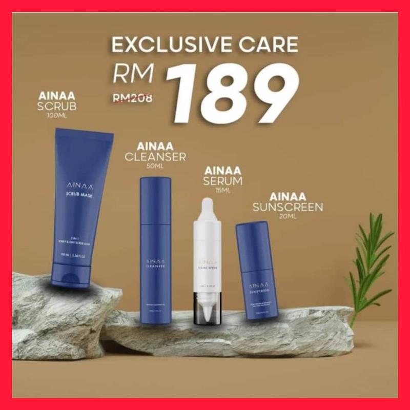 AINAA BEAUTY SKINCARE COMBO 4IN1 *ORIGINAL*exclusive care Wajah ...