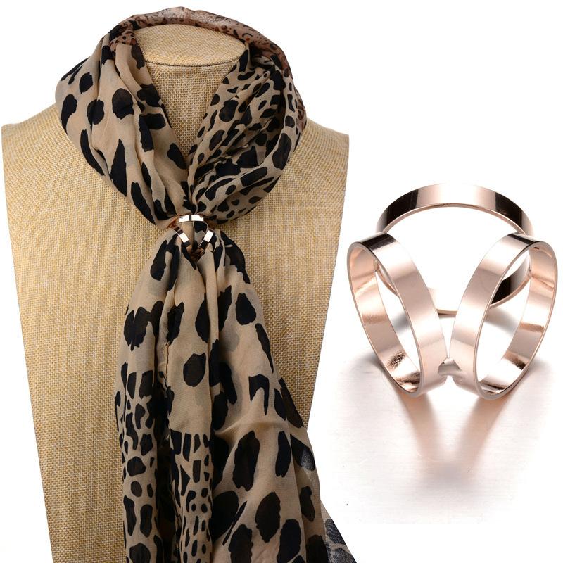 Hot Three Rings Scarves Buckle Scarf Clip Scarf Ring Wrap Holder ...