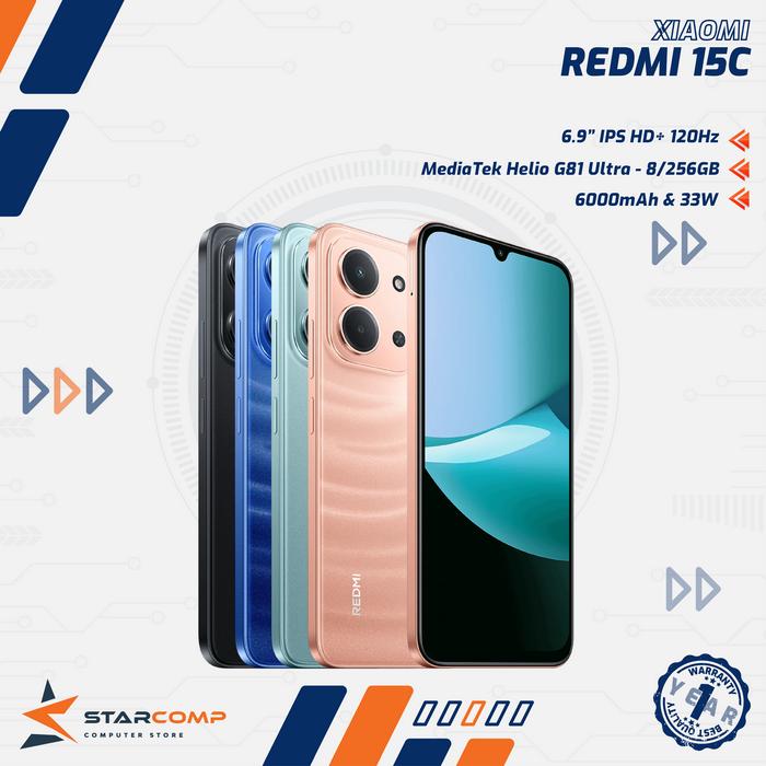 Promo Xiaomi Redmi 15C 8/256GB 6.9" IPS HD+ 120Hz MediaTek Helio G81 ...