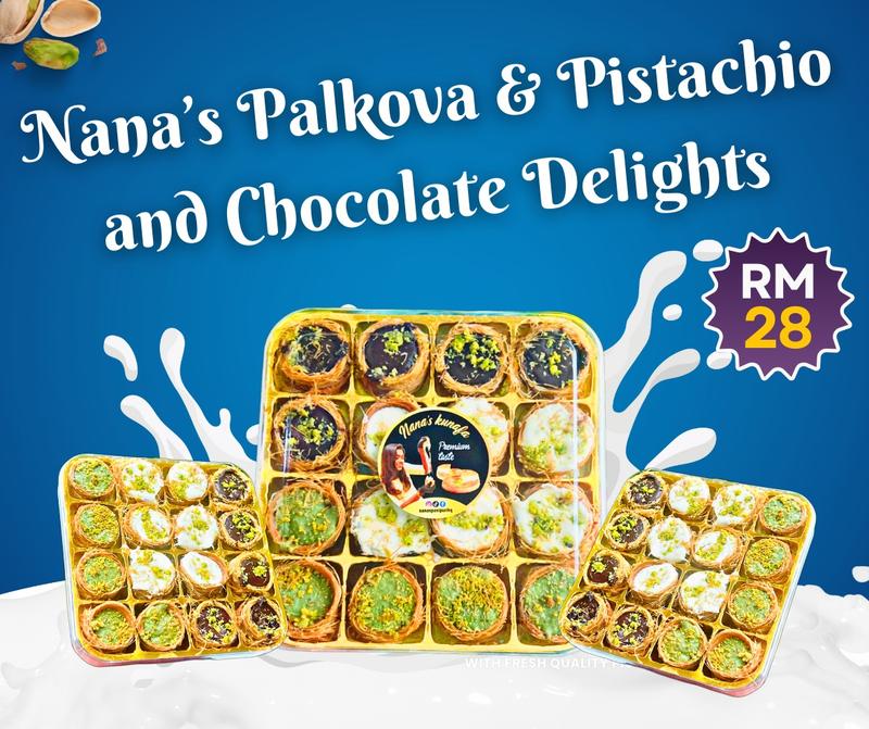 NO REFUND!!! NANA'S DELIGHTS FLAVOURS 3 (PALKOVA,PISTACHO, CHOCOLATE ...