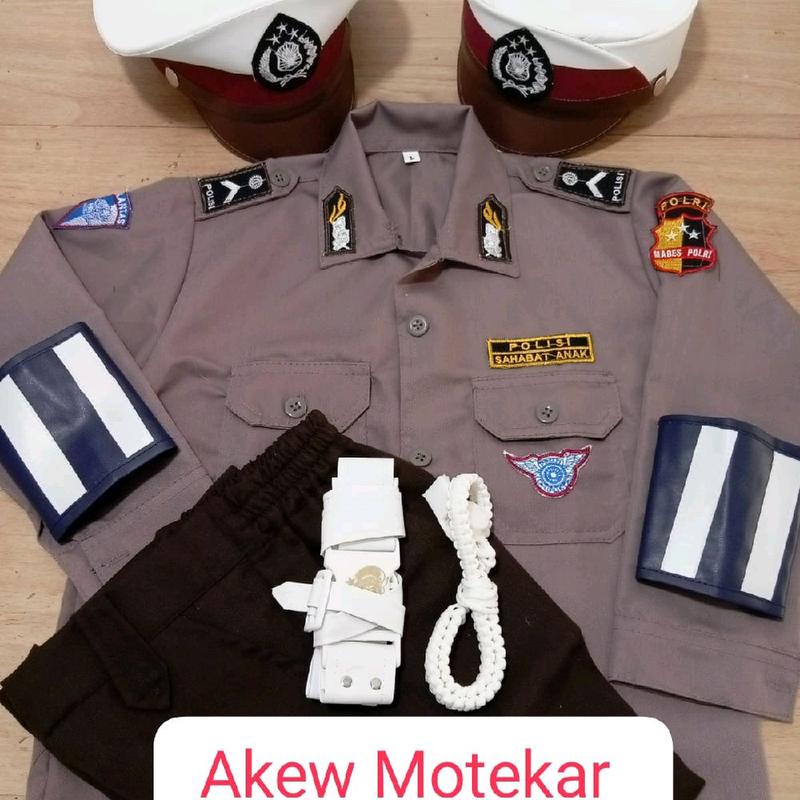 Seragam Polisi Anak TK dan Paud Lengkap dengan Aksesoris - American ...