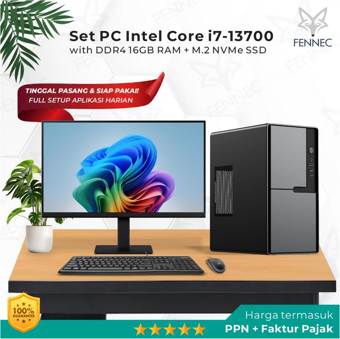 Promo Set PC Komputer Intel Core i7-13700 Gen-13 RAM 16GB SSD Rakitan ...