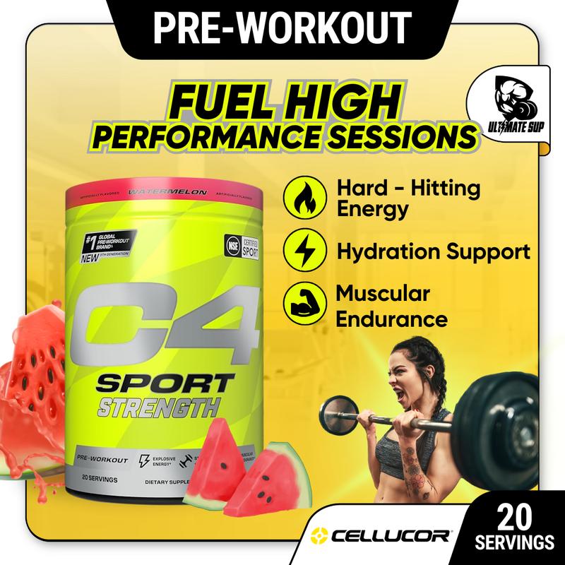C4 Sport Strength Pre Workout Powder 20servings Fitness Healthcare ...