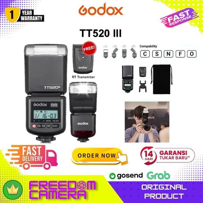 Jual Godox TT520 III Godox TT 520III Godox TT-520III Thinklite TTL ...