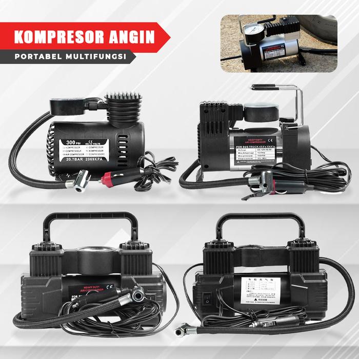 Promo Air Kompresor Pompa Angin Portable Analog Dan Digital Multifungsi ...