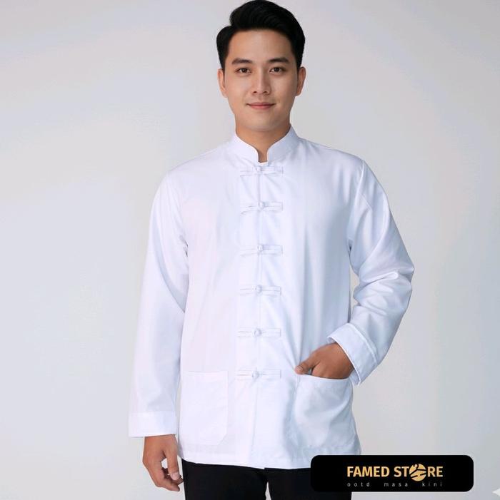 Promo Kemeja Cheongsam Pria Lengan Panjang Modern - Baju Koko China ...