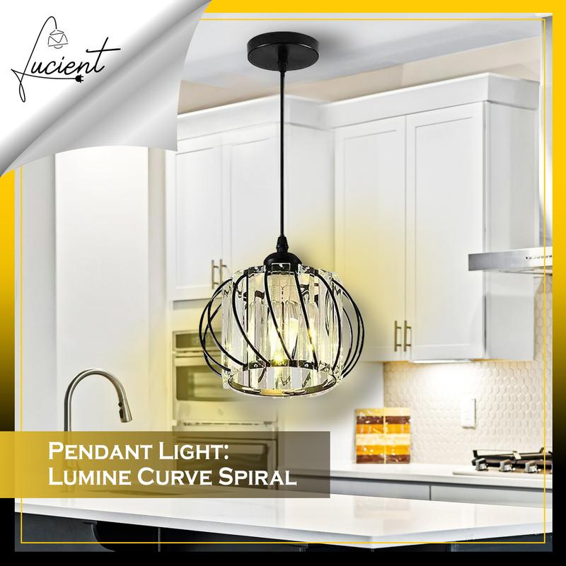 LUCIENT Pendant Light: LUMINE Curve Spiral Crystalized Ceiling - TikTok ...