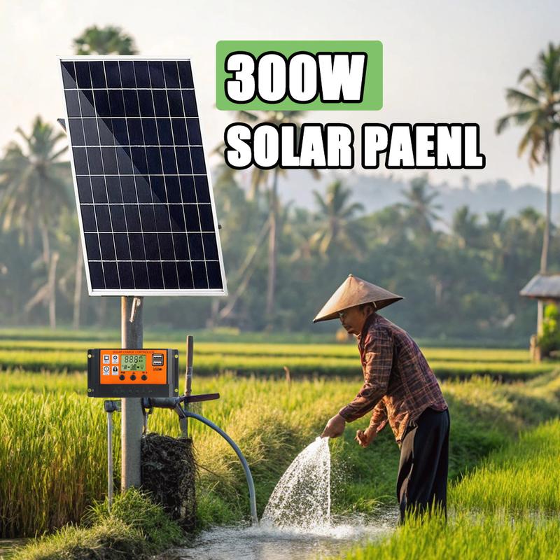300W 600W Portable 12V Polycrystalline Solar Panel Kit Charger Complete ...