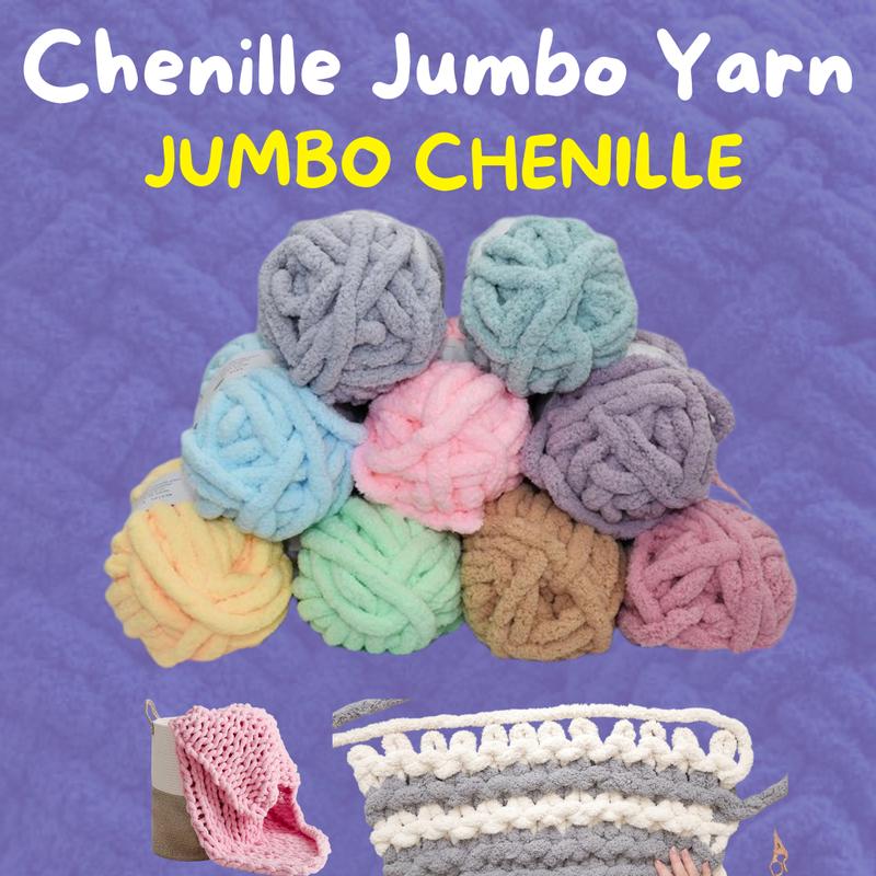 250gr Chenille Jumbo || Chunky Yarn || Benang Rajut Chenille - Shop ...