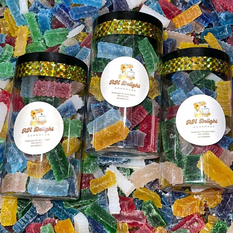 Agar-Agar Kering Berperisa/ Flavored Dried Jelly/ Crystal Candy ...