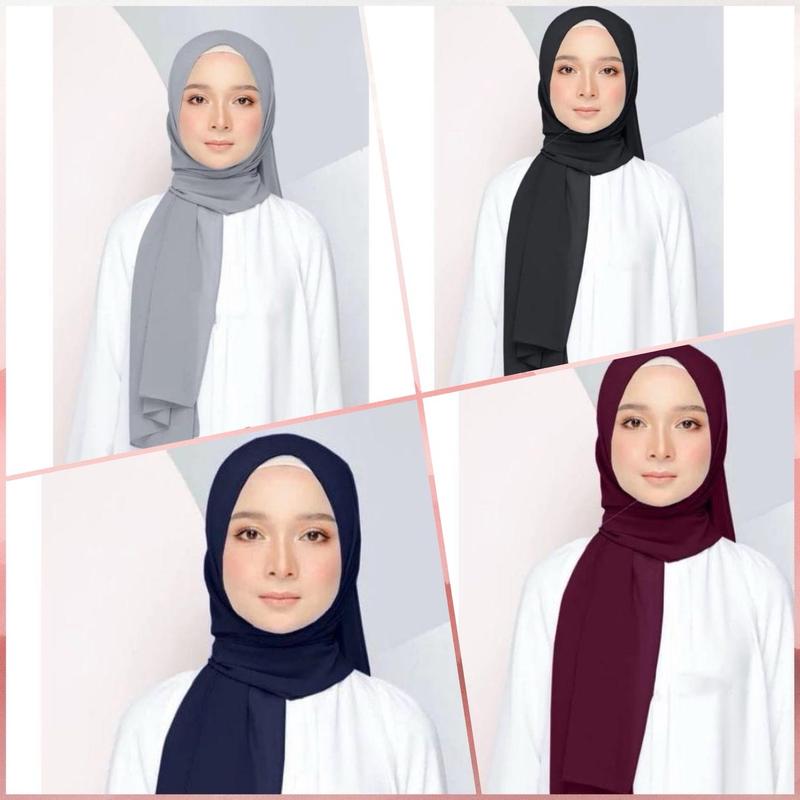 Shawl Heavy Chiffon Factory Price Panjang Tudung (1.8cm x 68cm ...
