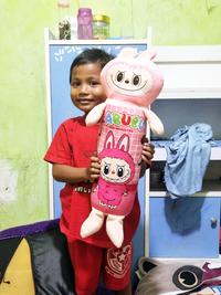Jual Guling Anak Boneka Labubu Monster Lucu bisa di custom Foto juga ...