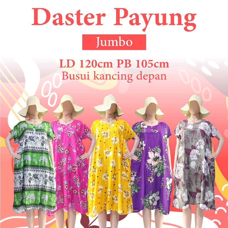Daster Viral Payung Klok Busui Jumbo Rayon Adem Murah LD 120 - Shop ...