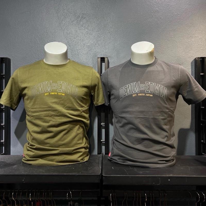 Baju T-Shirt EDWIN Lelaki Bermerek Signature Emboss (7480 1901 ...