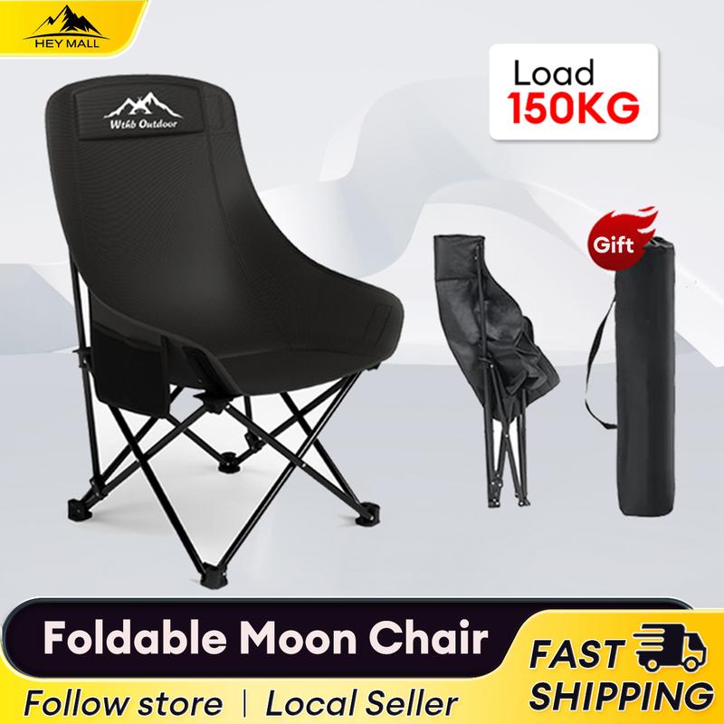 Outdoor Chair Adjustable High Backed Moon Chair Foldable Outdoor ...