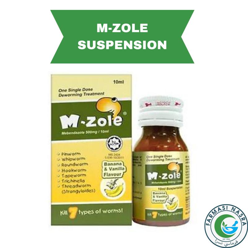 M-zole D-worms Suspension 10ml (banana & Vanilla Favour) | Ubat ...