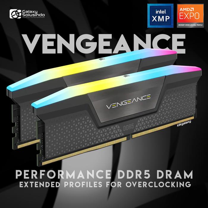 Promo Corsair Vengeance RGB 32GB (2 x 16GB) DDR5 5200MHz CL40 - Black ...