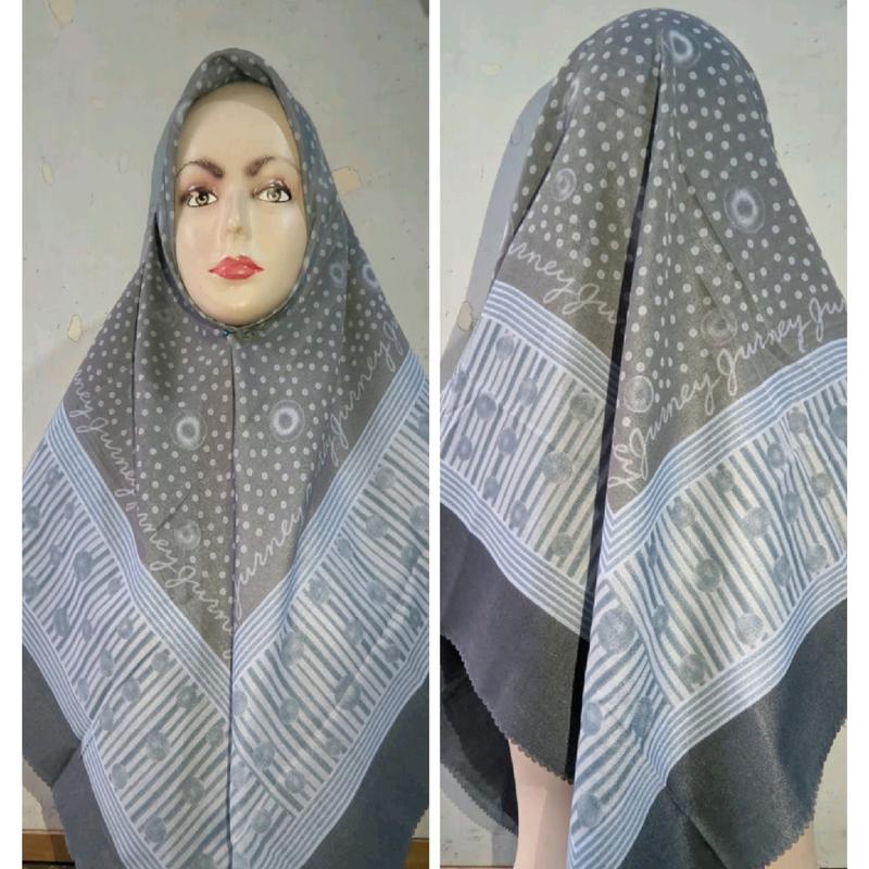 hijab segi empat voal motif jahitan tepi laser cut - Shop | Tokopedia
