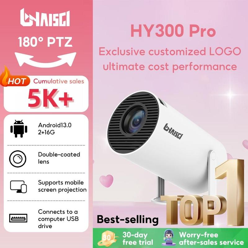 A} HY300Pro+HY300 LONAISCI New Upgrade Mini WiFi Projector Full ...