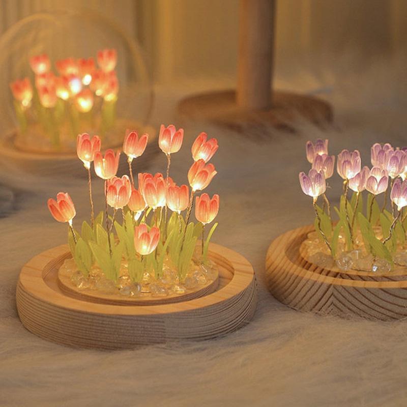 Nordic Flower Night Light Living Room Office Desktop Decorative ...