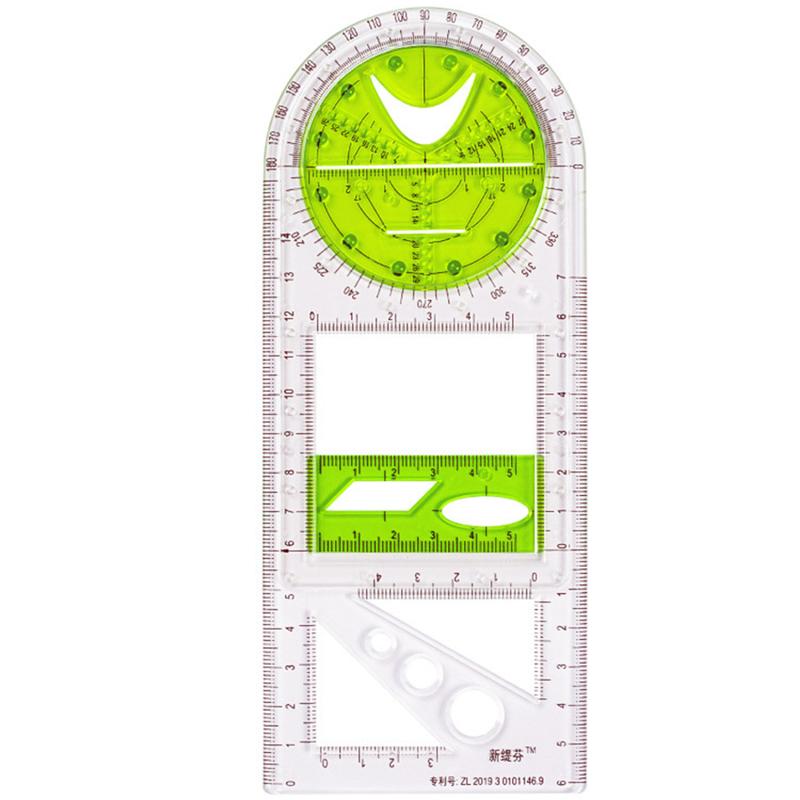 Multifunctional geometric ruler geometric drawing template measuring ...