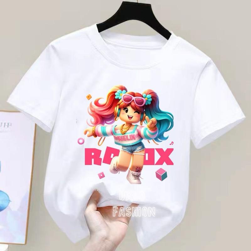 Kaos distro lengan pendek anak perempuan dan laki laki gambar roblox ...