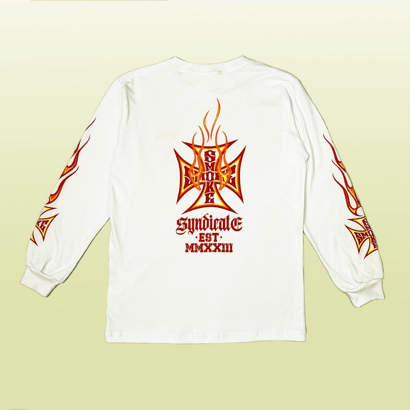 SMOKE TShirt Long Sleeve Kaos Lengan Panjang "WEST" - Putih Kain - Shop ...