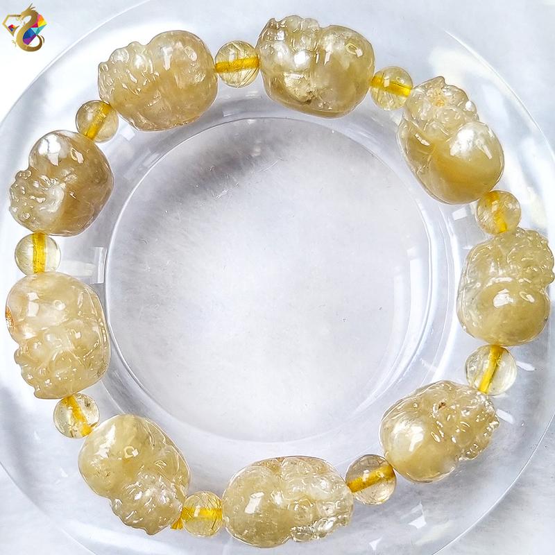 Hand-crafted Natural Gold Emerald Pixiu LLT, Bracelet - TikTok Shop ...