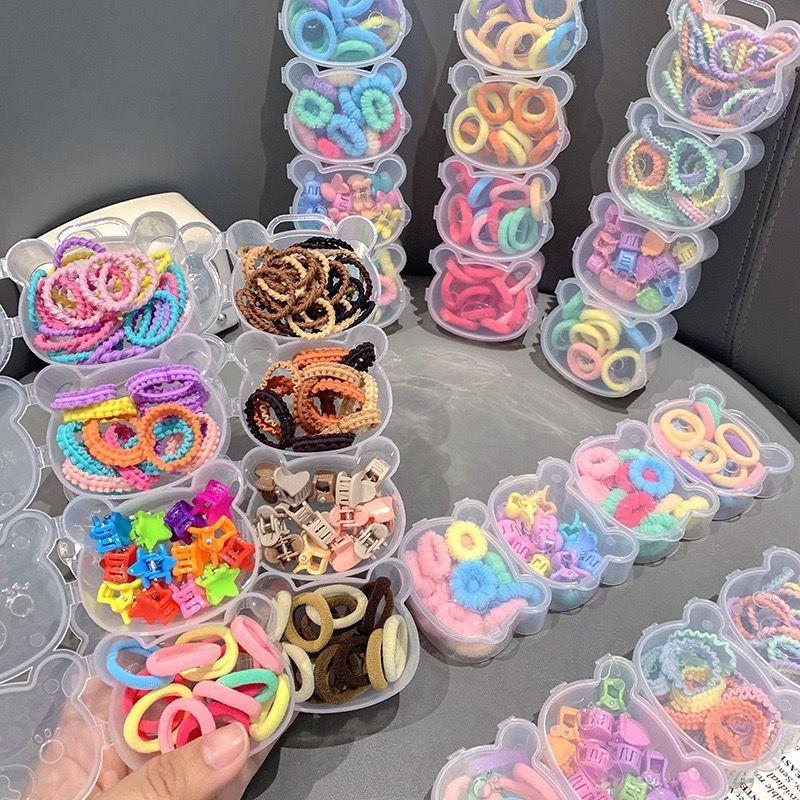 Teddy bear Box hairband , small hairclips set - TikTok Shop Malaysia