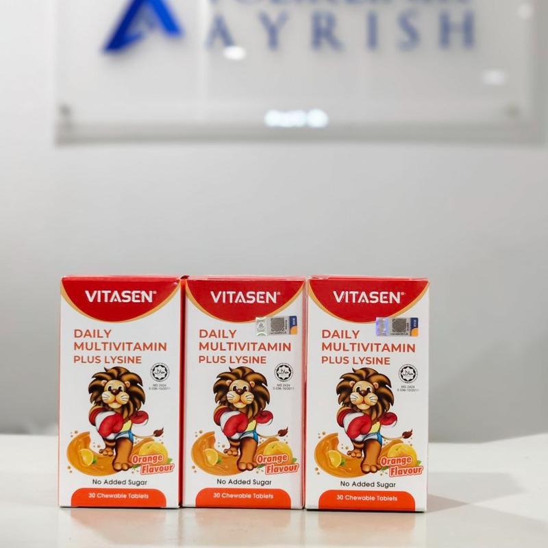 Vitasen Daily Multivitamin Plus Lysine 30's Chewable Tablets - TikTok ...