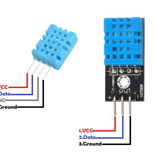 DHT11 Temperature Humidity Sensor Suhu Kelembaban DHT-11 - Shop | Tokopedia