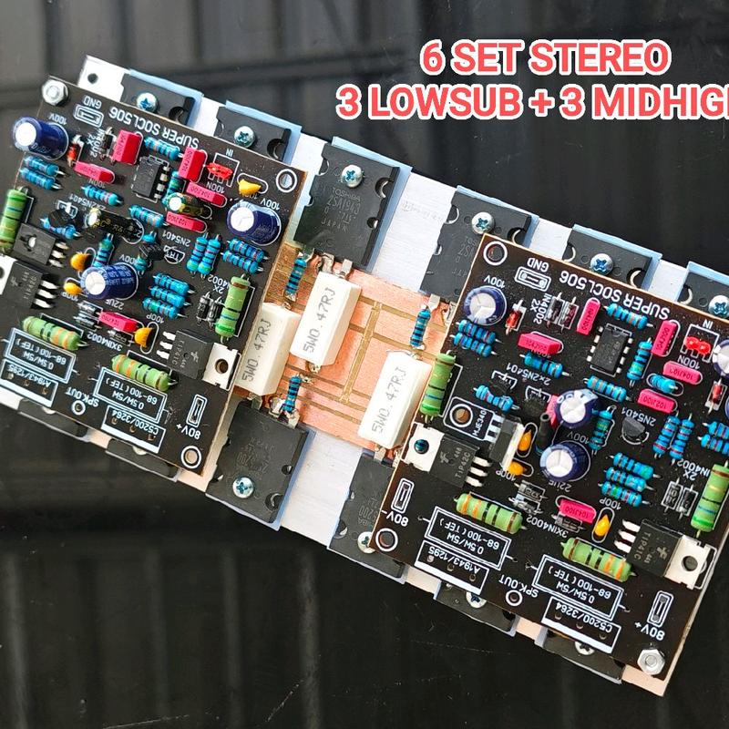 kit socl 506 stereo modif lowsub + midhigh lengkap transistor final ...