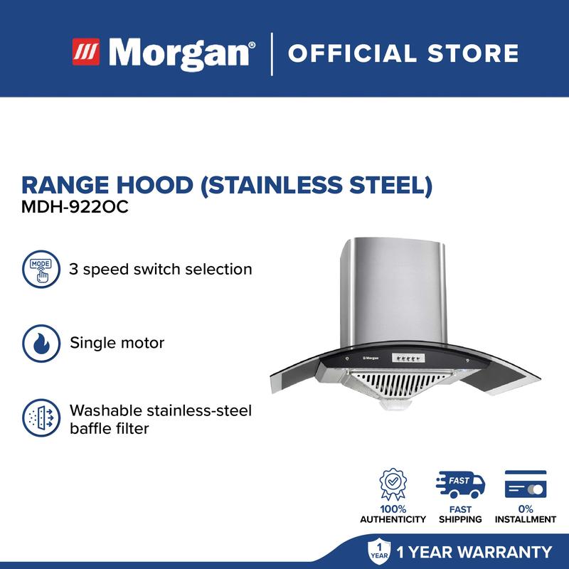 Morgan Designer Hood 900MM/1300M3 MDH-922OC - TikTok Shop Malaysia