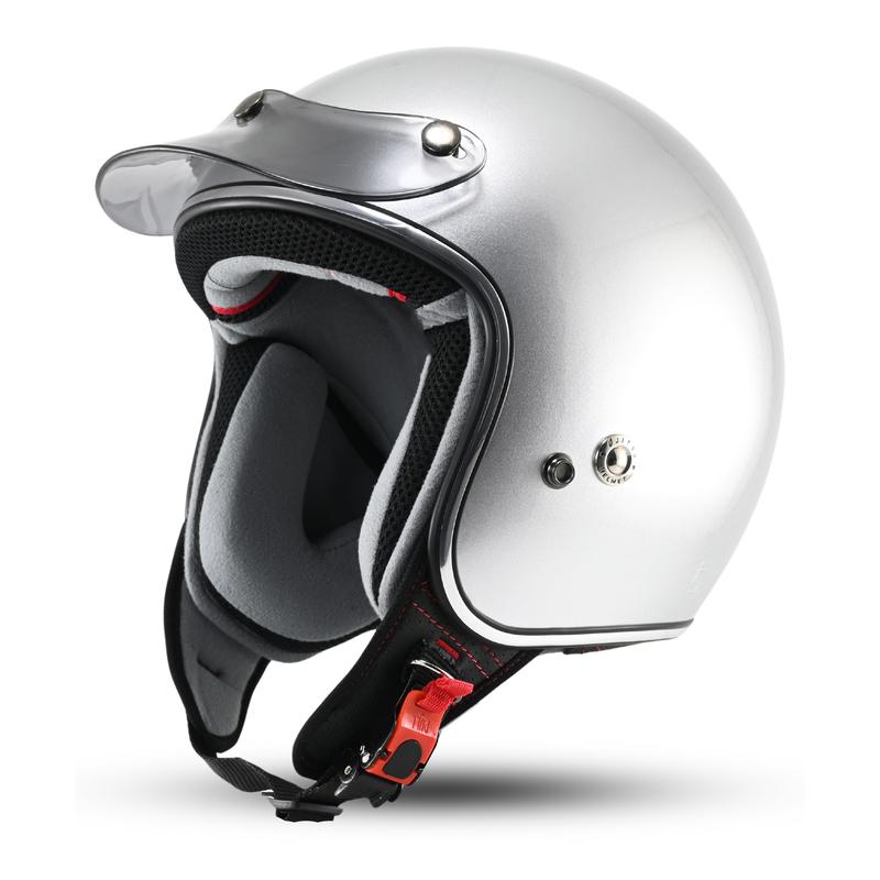 Jitsu Helm Retro Classic Bogo Premium JR2 Silver SNI Helmet Helmet ...
