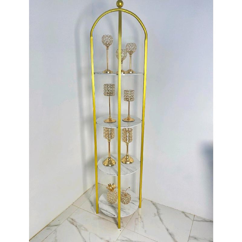 Rak sangkar sudut minimalis modern besi gold - Shop | Tokopedia