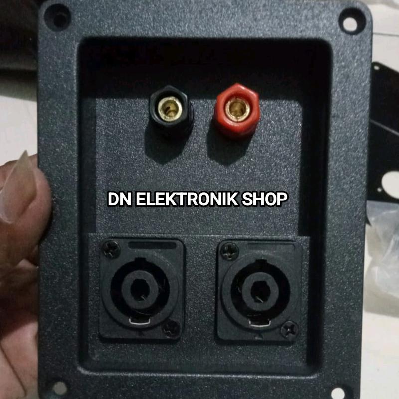 TERMINAL SPEAKER KOTAK ATAU PERSEGI PLUS SOKET SPEAKON BAHAN - Shop | Tokopedia