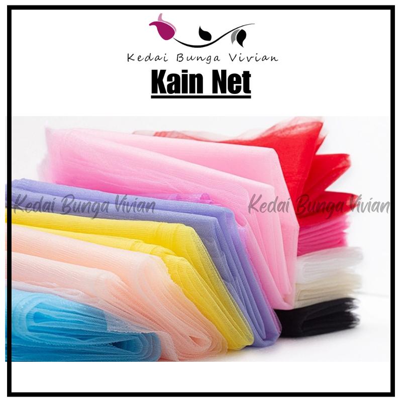 30 Yards Shinning Net| Kain Net Lembut| Shinning Organza| Net Hamper ...