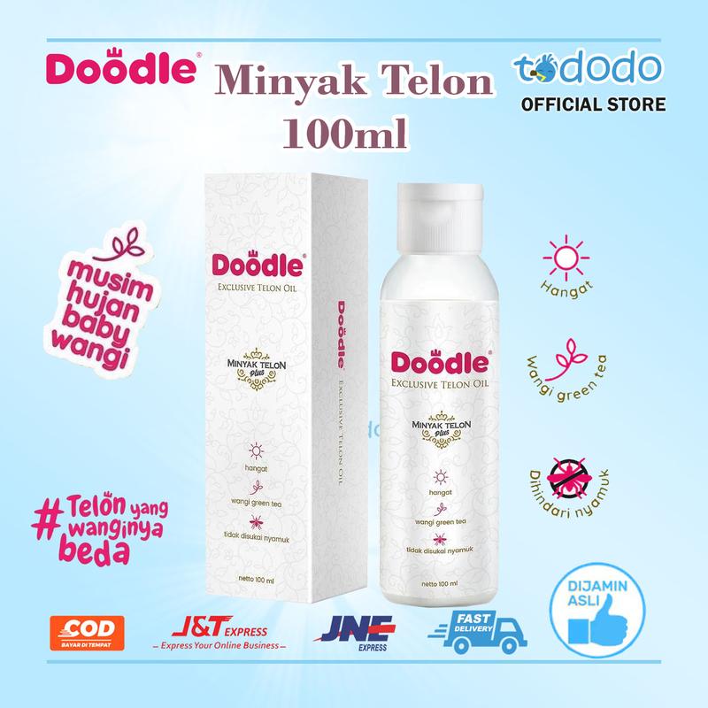 Doodle Telon Oil - Minyak Telon Aroma Green Tea 100ml - Shop | Tokopedia