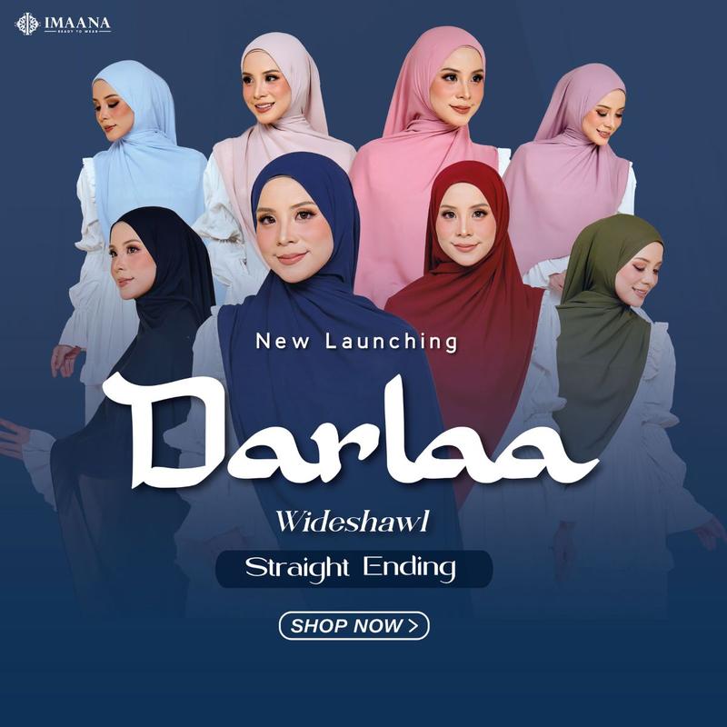 IMAANA DARLAA WIDESHAWL [2.2 METER BUCU TAJAM : XXL size] Chiffon ...