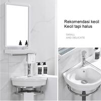 Jual Wastafel keramik/wastafel kamar mandi kecil/cermin/keran/Wastafel ...