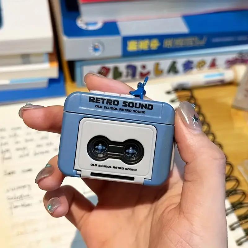 1pc Vintage Cassette Tape Recorder Keychain Retro Music Box Pendant ...