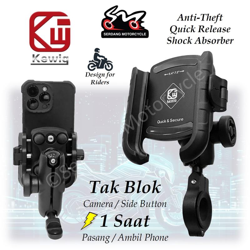 KEWIG M8SP Phone Holder Motorcycle Handphone Bracket Bike Pemegang ...