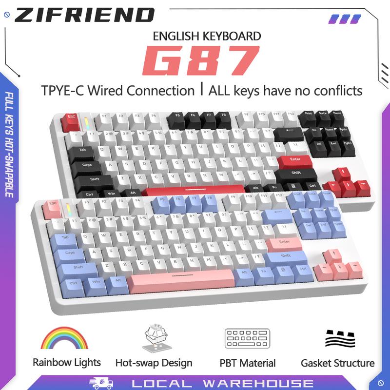 FURYCUBE G87 Mechanical Keyboard Three-color keycaps 87% Layout - Shop ...