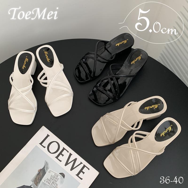 Toemei High-Heeled Women's Summer Outerwear Thick-Heeled Sandals ...